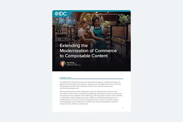 Extending the modernization of commerce to composable content | Contentful